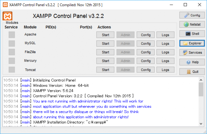 Windows10にPHPの開発環境XAMPPをインストールする手順 - JoyPlotドキュメント