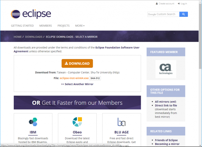 Javaの開発用ソフト Eclipseのインストールと使い方 - JoyPlotドキュメント