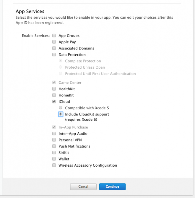 iOSアプリの App ID を手動で作成して Application Services を追加する - JoyPlotドキュメント