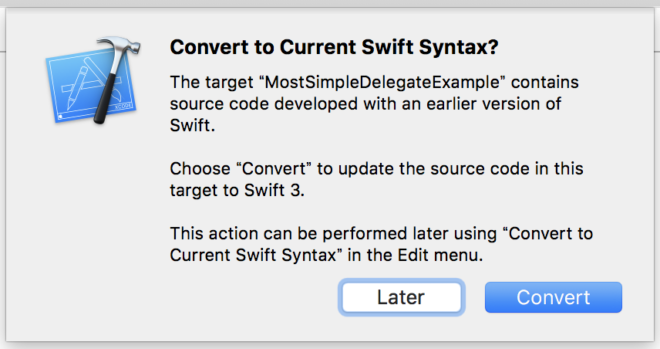 古いSwiftのプロジェクトを変換してXcode9で編集する - JoyPlotドキュメント
