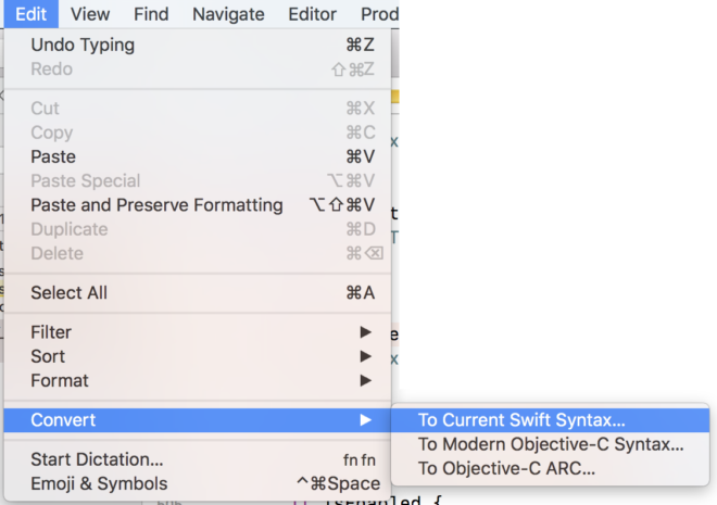 古いSwiftのプロジェクトを変換してXcode9で編集する - JoyPlotドキュメント