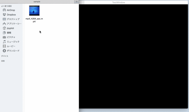 [Swift4/Cocoa] 動画をAVPlayerViewにドラッグ&ドロップで読み込む - JoyPlotドキュメント