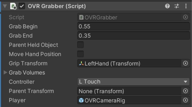 [Oculus]オブジェクトを掴んで投げられるようにする - OVRGabberとOVRGrabbable - JoyPlotドキュメント
