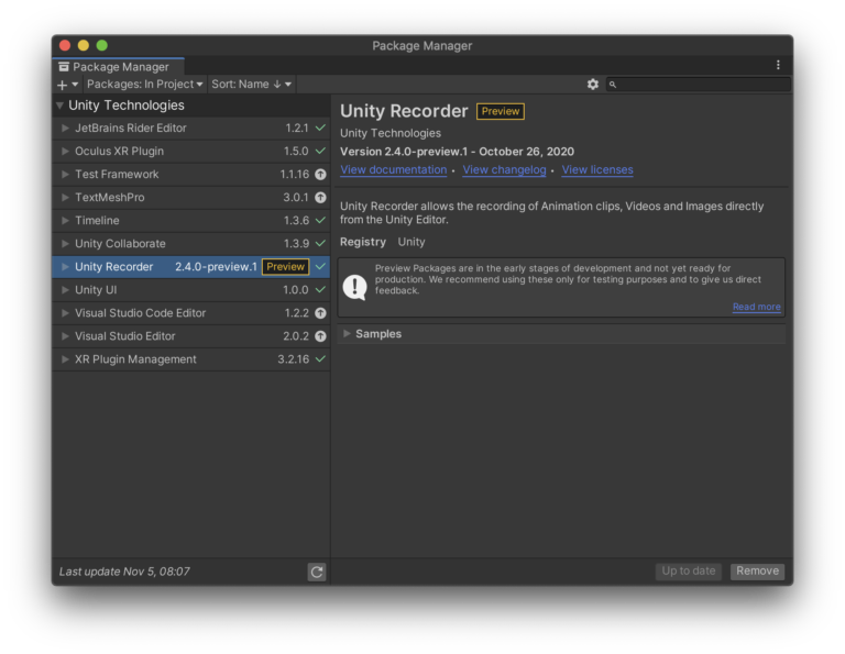 [Unity/2020.1.9] "Unity Recorder"で録画した360°VR動画を"Oculus Quest 2"で観る - JoyPlotドキュメント