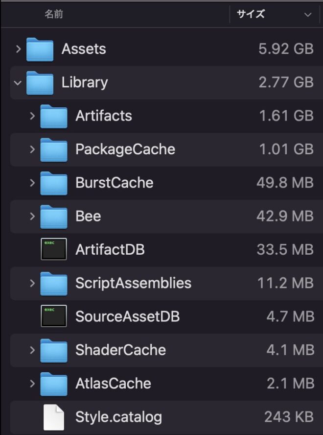 [Unity] Libraryに含まれるCacheを削除してプロジェクト容量を削減する - JoyPlotドキュメント